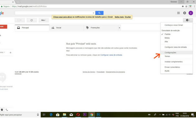 Como colocar assinatura no Gmail